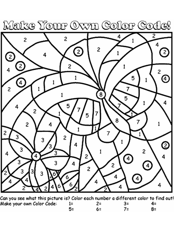 Butterfly Color by Number | crayola.com.au Butterfly Color by Number | crayola.com.au